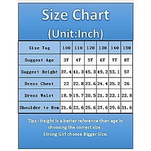 PrinceSasa Number 6#6 Summer Party Wedding Dress Kids Outfit Girls,6EDTA6,5-6 Years(Size 130)