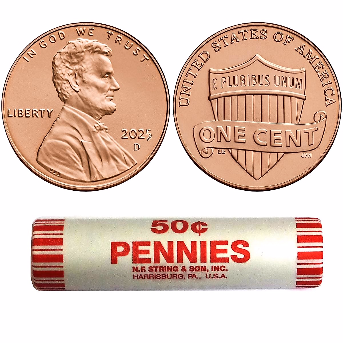 2025 D Cent Roll - Union Shied Design Uncirculated