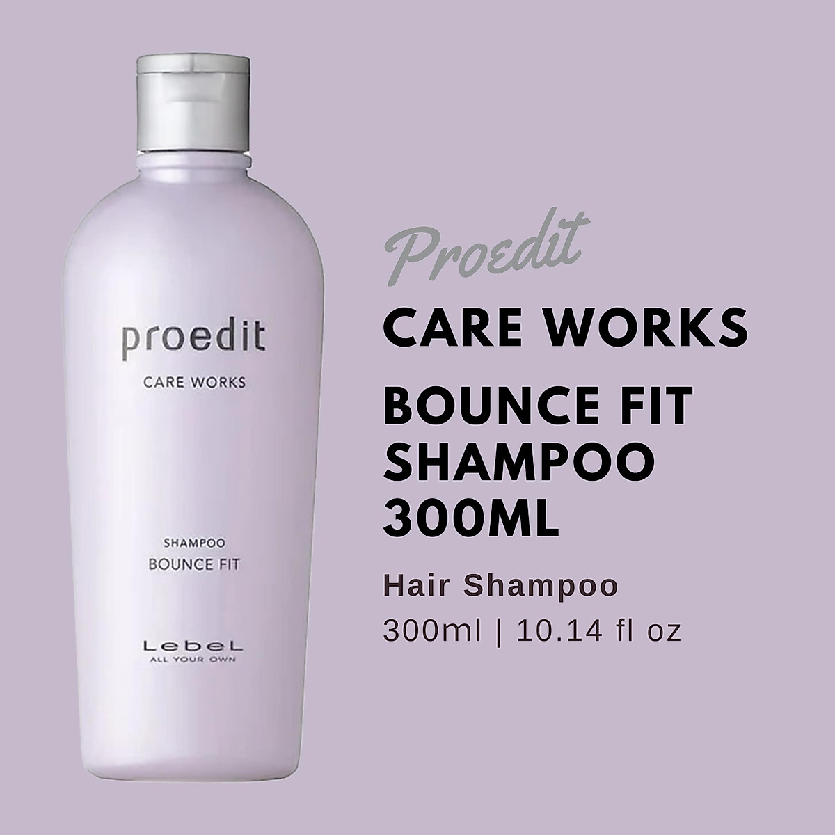 Lebel Proedit Care Works Hair Shampoo 300ml & Hair Ttreatment 250ml Set - Bounce Fit