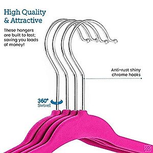 BVENGU Kids Velvet Non-Slip Clothes Hangers 10pcs