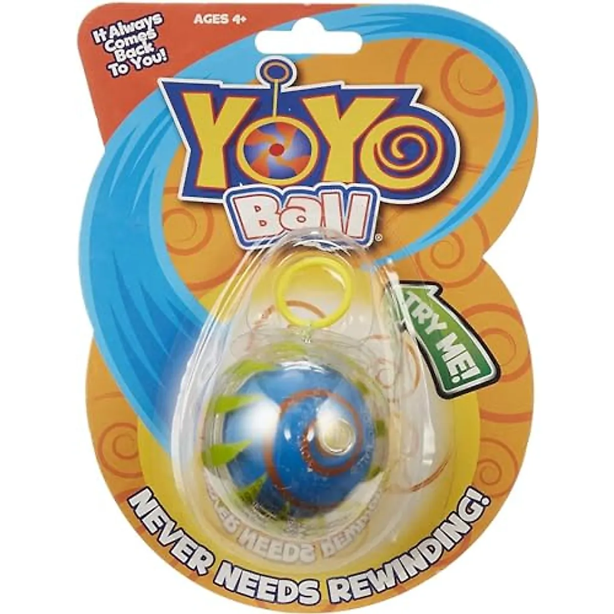 Big Time Toys Yoyo Ball Automatic Return Yoyo, Assorted Colors and Patterns, Never Needs rewinding, New Twist on Old Fun, Enhances Motor Skills and Hand-Eye Coordination, Grows with Skill Level