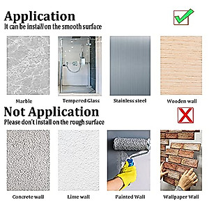 XLQADV Replacement 2 Pcs Adhesive Hooks Sticker for Shower Caddy Basket Shelf SUS304 Stainless Steel (Transparent, Large)