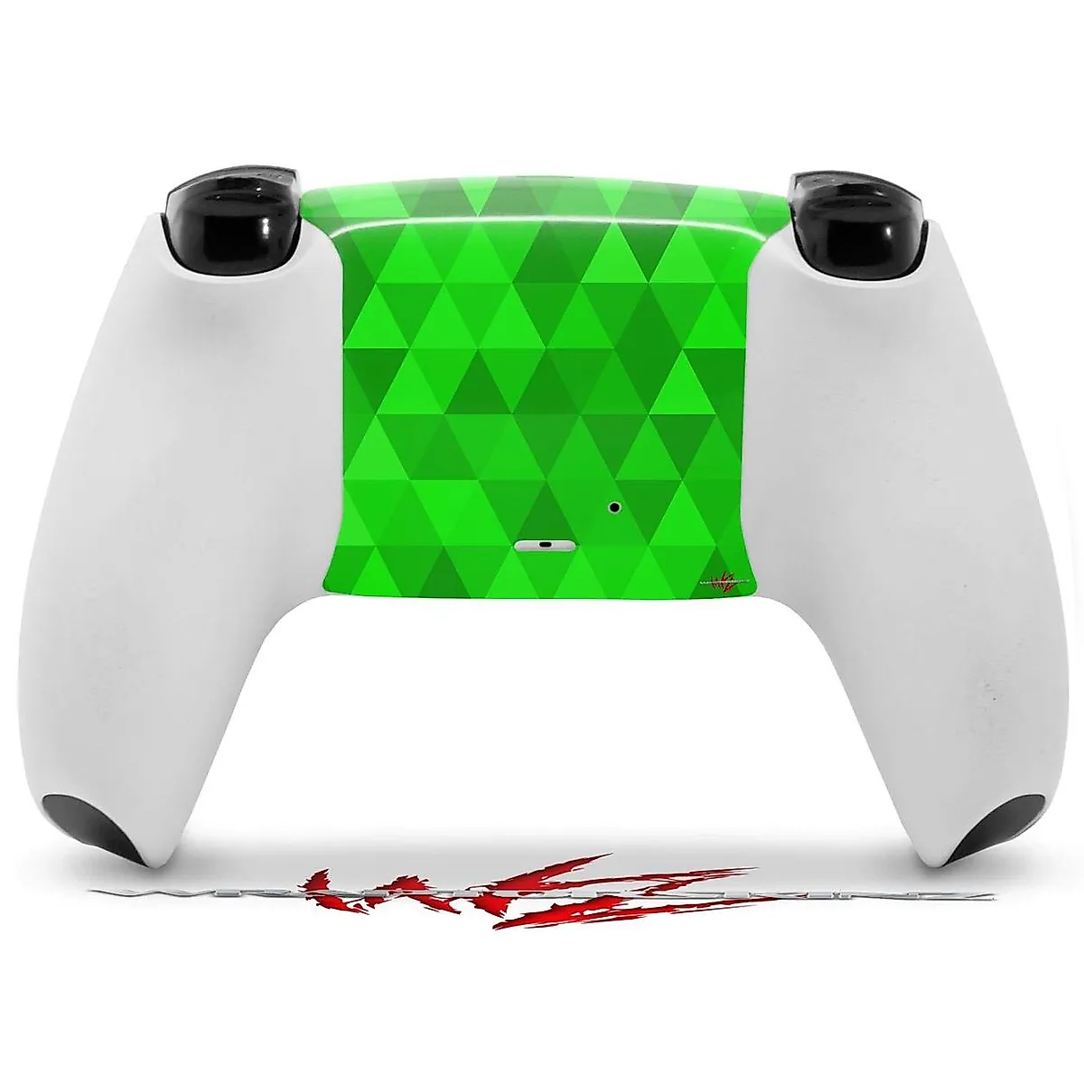 WraptorSkinz Skin Wrap compatible with Sony PS5 DualSense Controller Triangle Mosaic Green (CONTROLLER NOT INCLUDED)