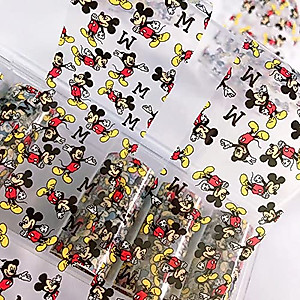 Cute Nail Foil Transfer Stickers Decals, 6 Rolls Cute Cartoon Nail Art Foil Transfer Stickers Nail Foils Decals Luxury Designer Nail Stickers for Women Girls Nail Art Supplies Decorations