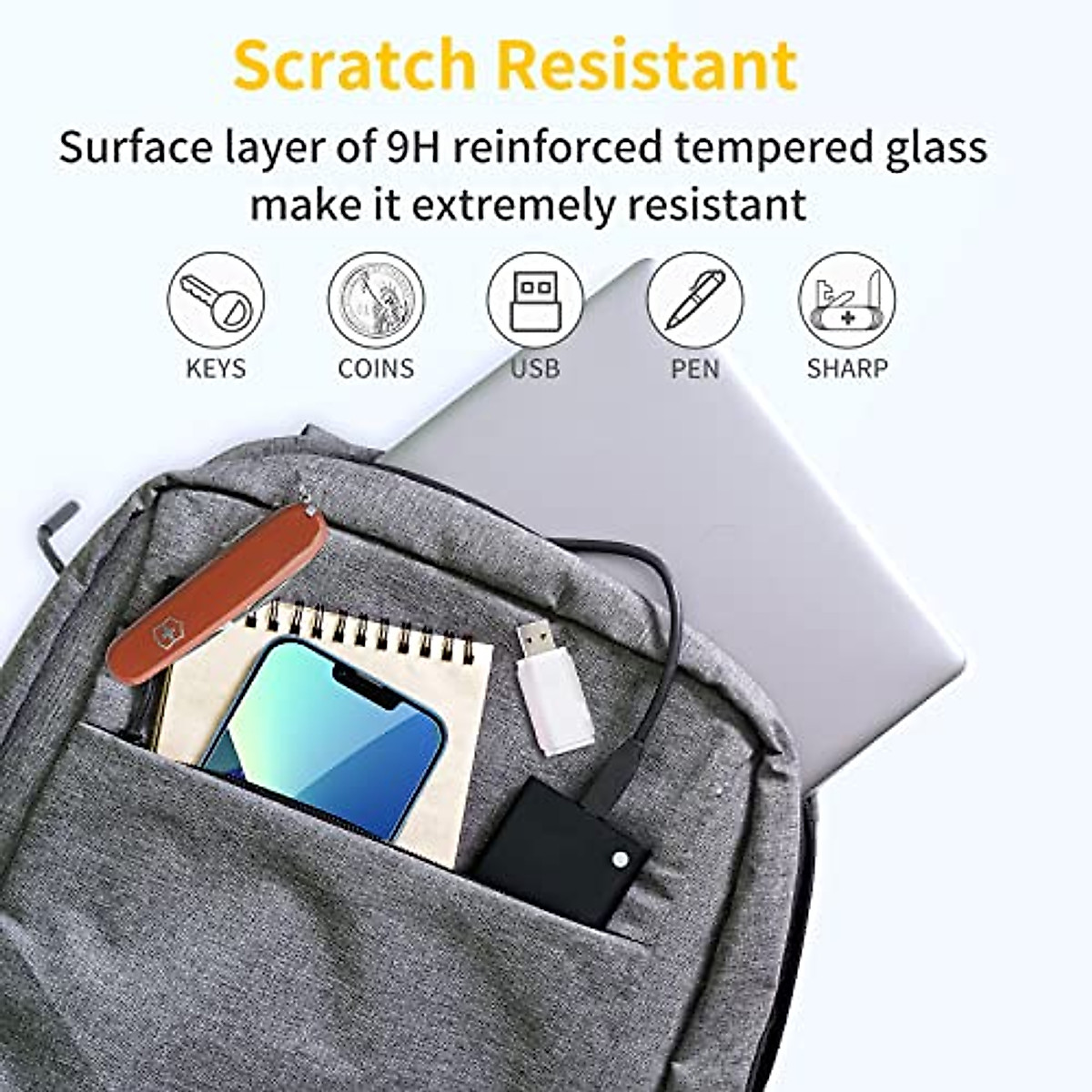 UNBREAKcable Shatterproof Tempered Glass Screen Protector for iPhone 13 Mini [3-Pack] [99.99% HD Clear] [Easy Installation Frame] [9H Hardness] [Full Coverage] [Bubble Free] for Apple 5.4''