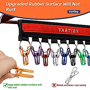 Vartiey Hat Rack Organizer, baseball cap organizer，Cap Organizer Holder for Hanger & Room Closet, Multifunctional Baseball Cap Organizer Hanger Folding Travel Clothespins Hanger with 10 Clips