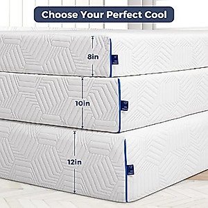 IULULU Queen Mattress 8 Inch, Cooling Gel Infused Memory Foam Mattresses Medium Firm Mattress in a Box Regulates Temperature, Made in USA, 80''×60''