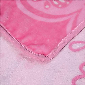 Blanket Cartoon Kitty Printing Throw Blanket Soft Cover Flannel Cozy Plush Fleece Blanket for Boys Girls Kids Toddler Baby (Larqe(55 in x 39 in))…… (Pink)