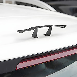 3PCs Car Mini Spoiler Wing, 6.7 Inch Universal Tail Wing Mini Carbon Fiber Texture Cool Decoration, Auto Exterior Accessories for Men Women (Black)