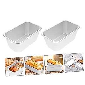 Luxshiny 2pcs Making Non Breads Cakes Gadgets Home Toast Homemade Nonstick Restaurant Meatloaf Molds Kitchen Stick Alloy Household Bakery Pan Loaf Cake Baking Bread Utensils Bakeware