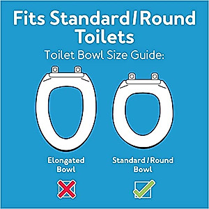 Carex 3.5 Inch Raised Toilet Seat with Arms - For Round Toilets - Elevated Toilet Riser with Removable Padded Handles, Easy On and Off, Support 250 lbs