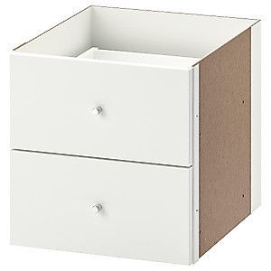 Ikea KALLAX insert with 2 drawers, 33x33 cm, high-gloss white