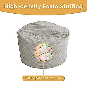 MAXYOYO Giant Bean Bag Chair Bed for Adults, Convertible Beanbag Folds from Lazy Chair to Floor Mattress Bed, Large Floor Sofa Couch, Big Sofa Bed, High-Density Foam Filling, Machine Washable