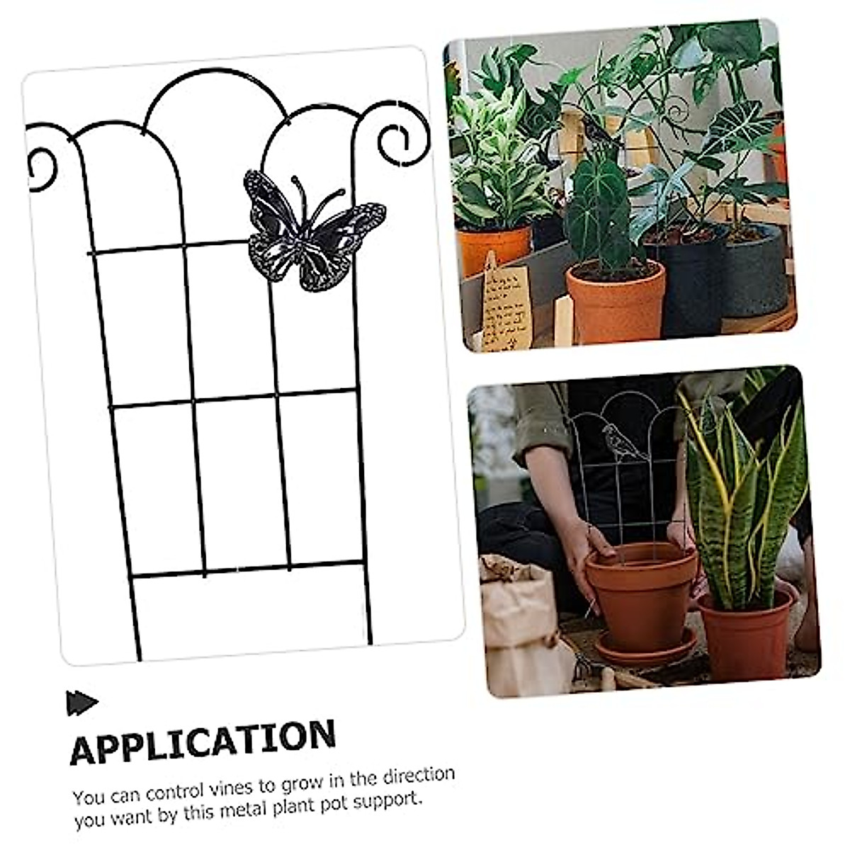 Yardwe 10 Pcs Plant Shelf Outdoor pots Plants Plant Cages Stake Climbing Plant Trellis Climbing Plants Holder Potted Plant Indoor Plants Stand Tomato Plant Roses Plants Rose trellises