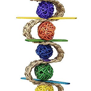 00156 Chewballishous Bonka Bird Toys Vine Palm Wood Chew Colorful Parrot Quaker Parrotlet Budgie