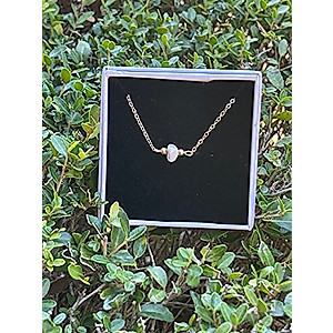 Handmade Howlite Crystal Necklace - Healing Gemstone Jewelry for Women - Ethically Sourced Chain Necklace with Authentic Healing Crystals - Gold Plated Copper Chain with Natural Stone - Gift for Her