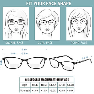 Bifocal Reading Glasses Women Cateye Blue Light Blocking Reader Stylish Clear Upper Computer Designer Small Frame Cute Ladies Cheater Red Eyeglasses Fashion Lined Metal Farsighted Spectacle +2.25