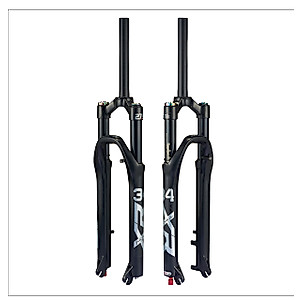 KRSEC Air Suspension Fork 27.5 inch Mountain Bike Travel 120mm Quick Release QR 9mm 28.6mm Straight Tube Manual Lockout Rebound Adjustable Ultralight Mountain Bike Front Forks XC AM 27.5"