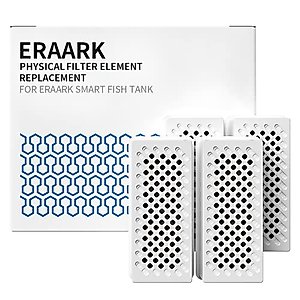 ERAARK Filter Media Replacement Physical Filter cartridges Smart Fish Tank 4-Pack (4pack Physical Filter)
