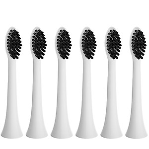 Pursonic Replacement Toothbrush Heads Charcoal Infused Bristles Compatible with Sonicare Electric Toothbrush 6 Pack