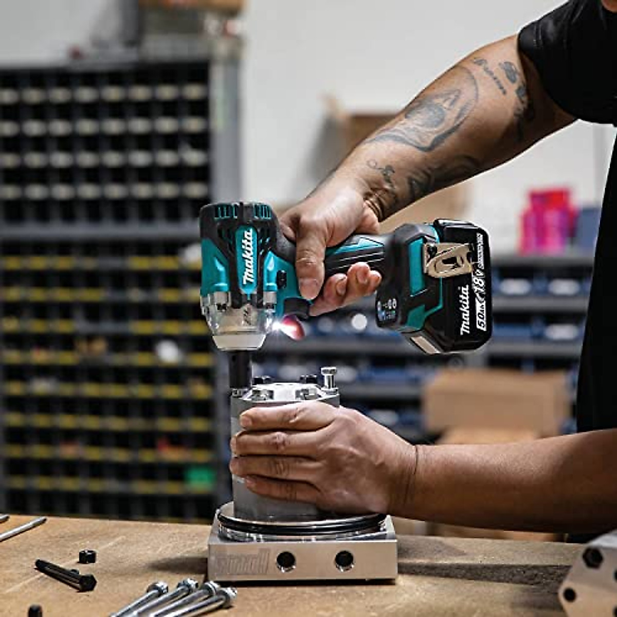 Makita XWT16T 18V LXT® Lithium-Ion Brushless Cordless 4-Speed 3/8" Sq. Drive Impact Wrench w/Friction Ring Anvil (5.0Ah)
