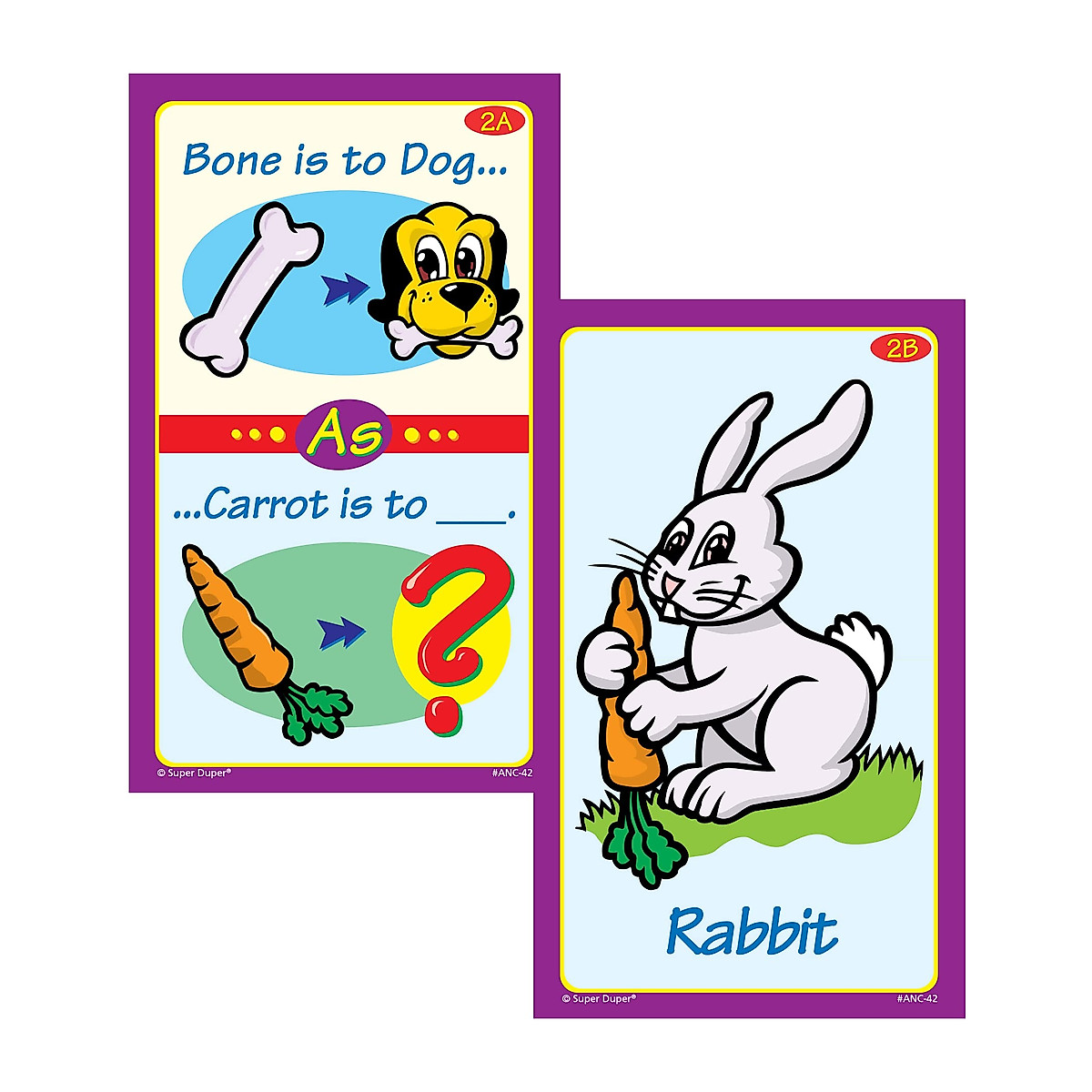 Super Duper Publications | Analogies Flash Cards | Opposites, Similarities, and Vocabulary Fun Deck | Educational Learning Materials for Children