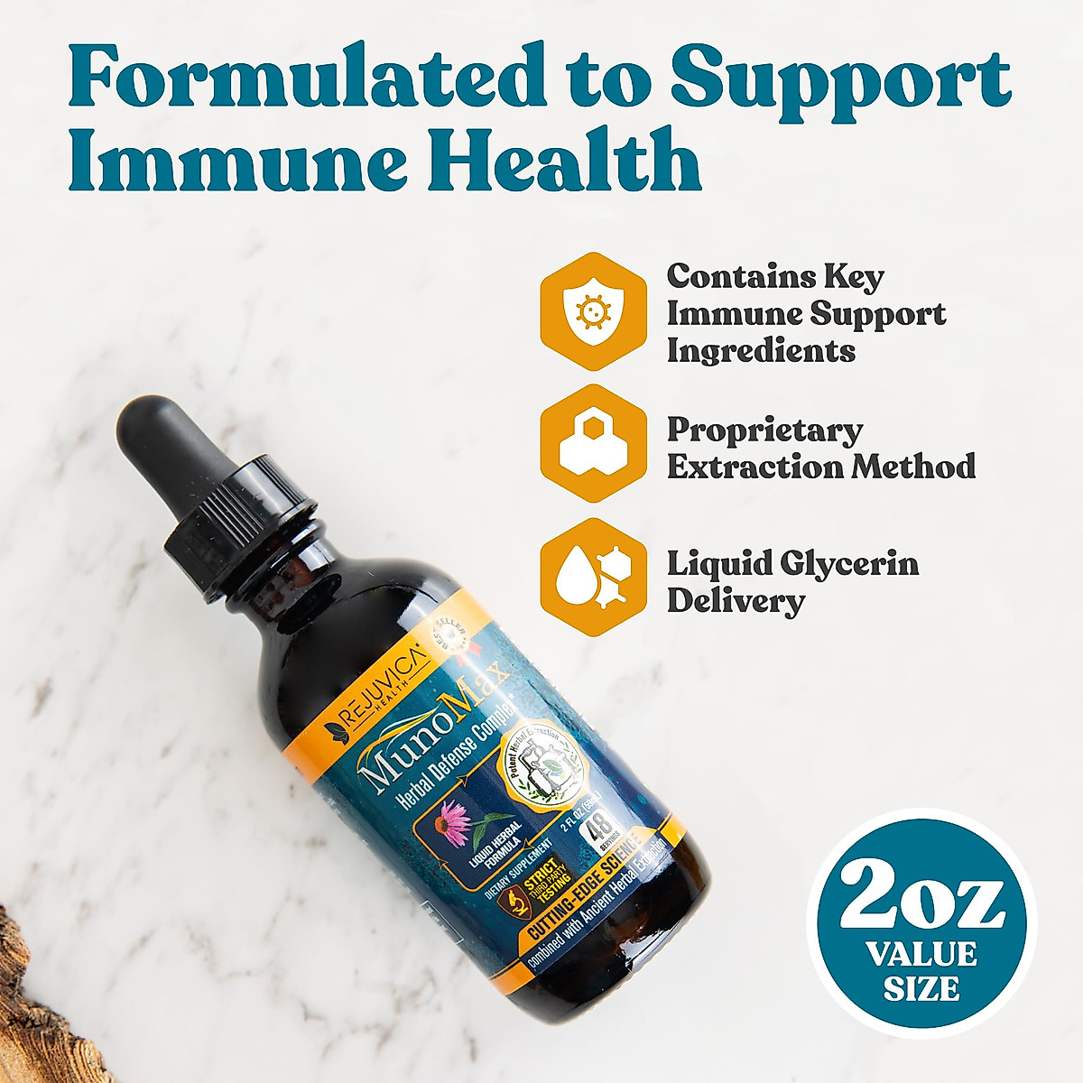 MunoMax - Advanced Immune Support Supplement - Liquid Delivery for Better Absorption - Echinacea, Astragalus, Reishi, Goldenseal, Elderberry & More!