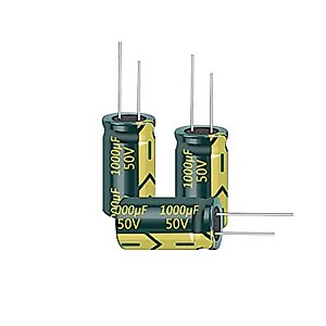 Cermant 20pcs 50V 1000UF Capacitor 13X25mm(0.51x0.98in) High Frequency Aluminum Electrolytic Capacitors for TV, LCD Monitor, Radio, Stereo, Game(20pcs 50V 1000UF) Amplifier(13X20mm(0.51x0.79in))