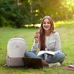 mommore School Backpack 3 Large Compartments Work Bookbag Water Resistant Lightweight Backpacks Casual Travel Backpack