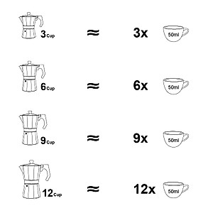 wedrink Stovetop Espresso Maker 3 Cups Moka Pot Cuban Coffee Maker Stovetop Coffee Maker Moka Italian Espresso