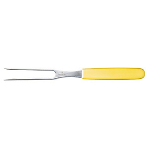 Victorinox 5.2106.15L8B Carving Fork Delicately Carves, Slices and Picks Up Meat Straight Blade in Yellow, 5.9 inches