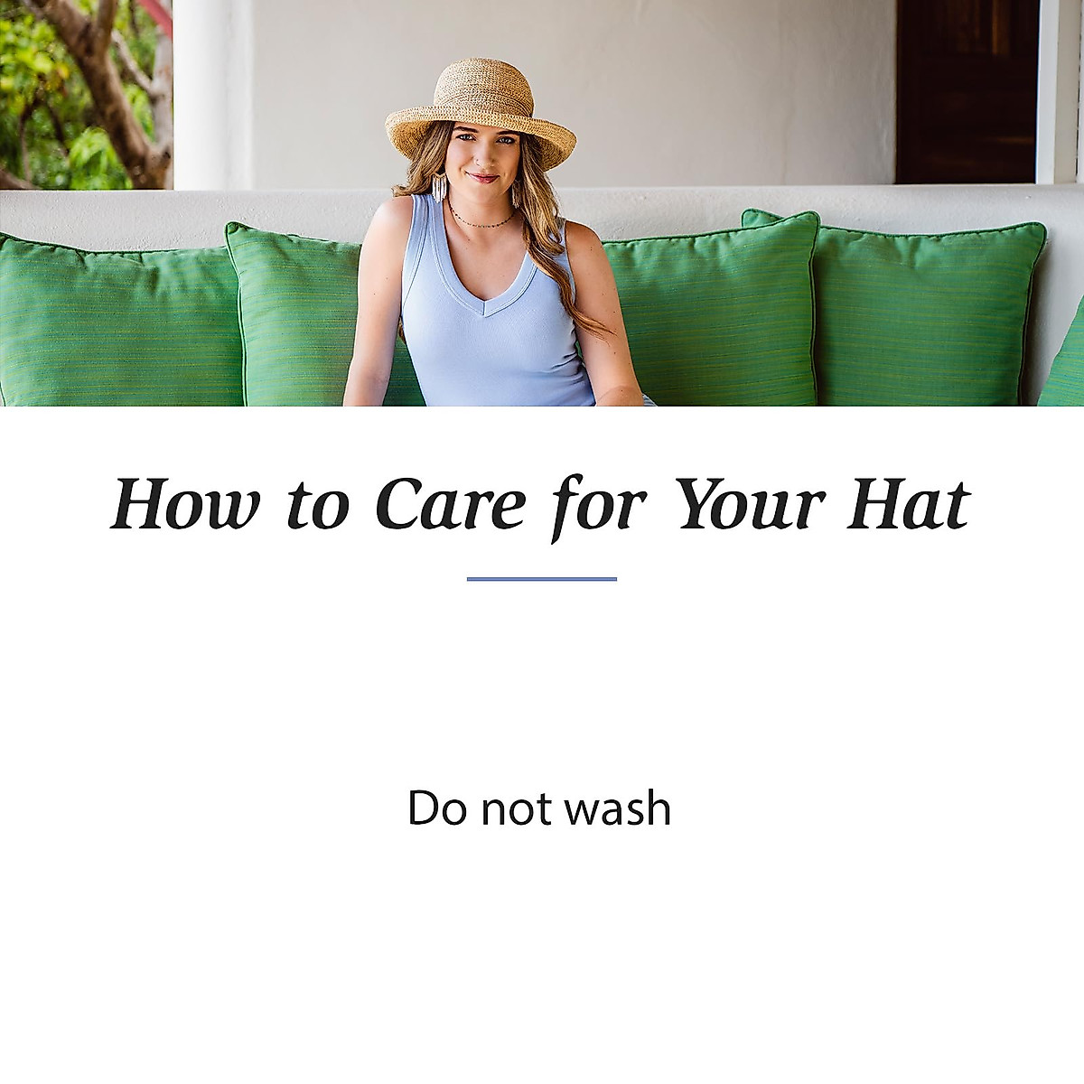 Wallaroo Hat Company – Women’s Petite Catalina Sun Hat – Wide Brim Natural Fiber and Adjustable Sizing for Smaller Crown Sizes – Chic Hat for Garden Parties, Beach Days and Outdoor Events (Natural)