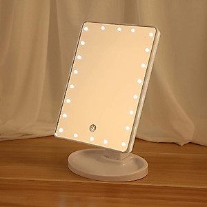 FQYYDD Illuminated Makeup Mirror Led Touchscreen Lighting Makeup Mirrors Are Light-Adjustable