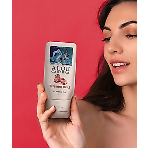 Aloe Cadabra Flavored Personal Lubricant and Vaginal Moisturizer, Organic Edible Aloe Lube for Men, Women and Couples, Non-Staining, pH Balanced, Toy Compatible (Peppermint, 2.5 Ounces, 3 Pack)