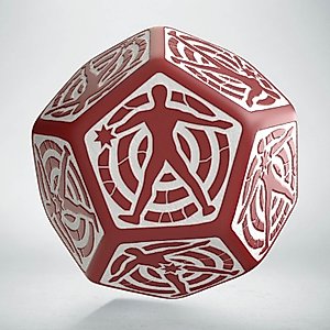 Q-Workshop D12 Hit Location Red & White Die