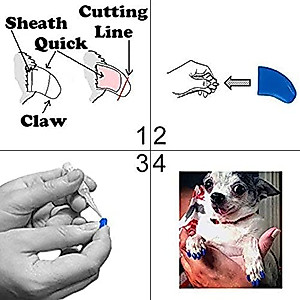 Pretty Claws 60 Piece Soft Nail Caps with Adhesive for Dog Claws - Crystal Clear Jumbo