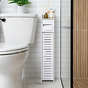 DECOMIL - Small Bathroom Storage Cabinet, Bathroom Storage Organizer |Storage Shelf, Toilet Paper Organizer, Towel Storage