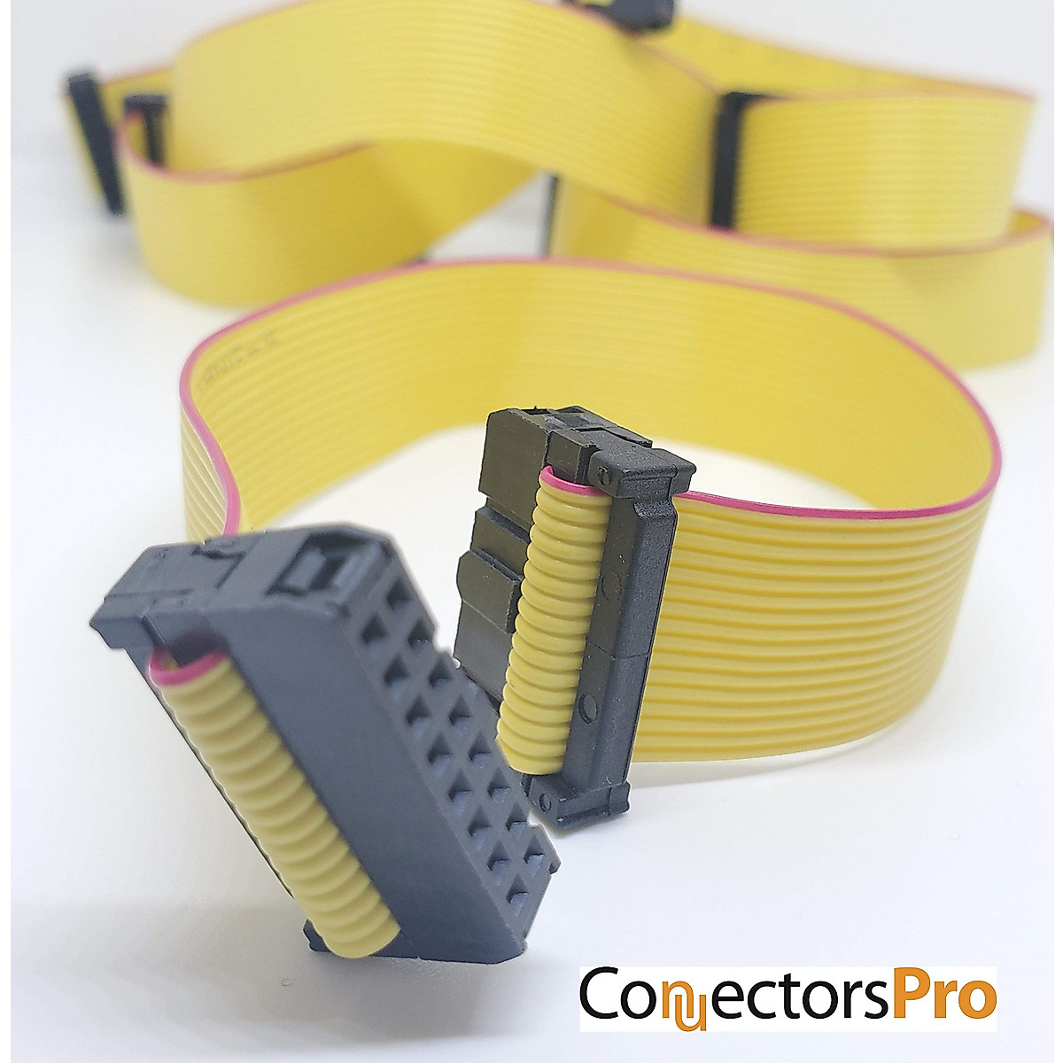 Pc Accessories - Connectors Pro 5-Pack 8" FC F/F IDC 16P Yellow Flat Ribbon Cable, 8 Inches 20cm Length with 2.54mm 16 Pins Female to Female Connector