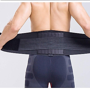 LSRRYD Lumbar Support Belt for Pain Relief and Injury Prevention Dual Adjustable Straps and Breathable Mesh Panels (Size : Large)