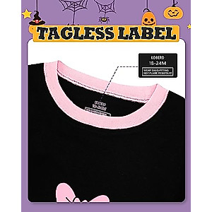 KOBERO Girls Halloween Pajamas 18-24 Month Baby Toddler Ghost PJs 100% Cotton Comfy Soft Pj Sets Sleepwear Jammies Clothes Outfits 18M/Mo, 24M/Mth