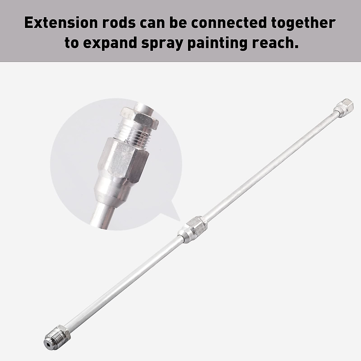 SINYOWOT 40 Inch/100CM Airless Sprayer Gun Tip Extension with Red Guard, Airless Paint Sprayer Spray Gun Tip Extension Pole Rod (2 Pack)