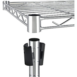 YSSOA 3-Tier Heavy Duty Storage Shelving Unit,Chrome,23L x 13W x 20H inch