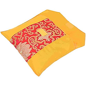 Book Bible Cover Cloth Brocade Silk Altar Shrine Japanese Colouring Carrying Organizer Covers Pouch Jewelry Scripture Chinese| | - - (Color: Yellow)