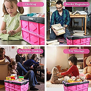 BXGTECH Collapsible Storage Bin (PINK/ 1 PACK)