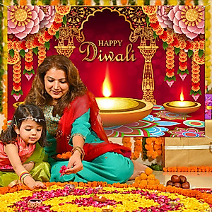 Happy Diwali Backdrop Happy Diwali Banner Diwali Decorations for Home Diwali Banner Backdrop Festival of Lights Banner Deepavali Decorations Diwali Photo Booth Props Diwali Decorations