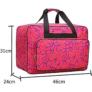 JanTeelGO Sewing Machine Carrying Case Tote Bag, Nylon Carry Bag, Padded Storage Cover Carrying Case with Pockets and Handles, Suitable for Most Standard Singer, Brother, Janome (Black)