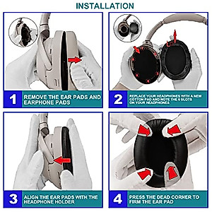 E50BT Replacement Ear Pad Earpad Cushion Cover Compatible with JBL SYNCHROS E50BT E50 S500 S700 Wireless Headphones (Black)