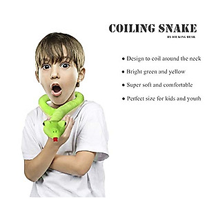 Ice King Bear Lifelike Green Snake Stuffed Animal - Plush Toy (Coiling)