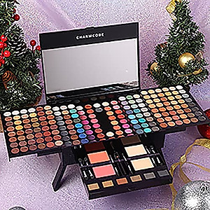 MISS ROSE M 190 Colors Cosmetic Makeup Palette Set Kit Combination,Professional Makeup Kit for Women Full Kit, Makeup Pallet, include Eyeshadow /Facial Blusher /Eyebrow Powder /Eyeliner Pencil /Mirror, All In One Makeup Gift Set for women girls (004-Y)
