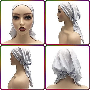 JarseHera Pre Tied Head Covers Sets Chemo Beanies for Women Slip On Lightweight Chemo Bandana Turban